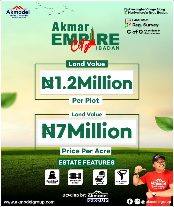 AKMAR EMPIRE CITY IBADAN | akmodel homes and properties