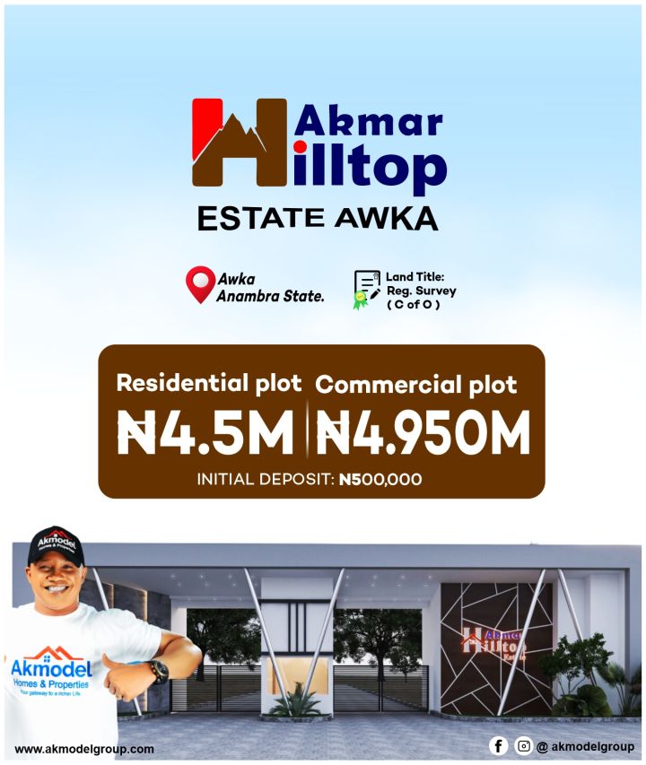 AKMAR HILLTOP ESTATE AWKA | akmodel homes and properties